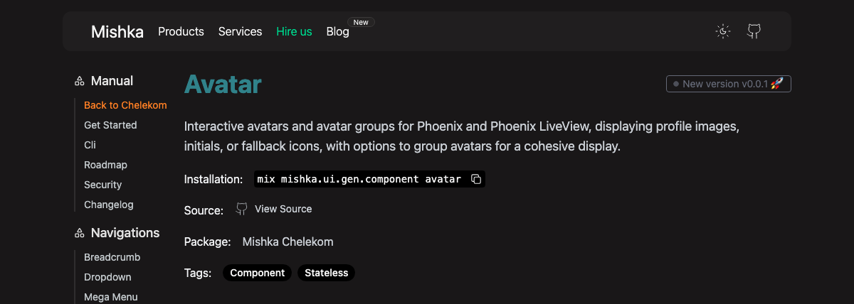 Avatar - Chelekom Phoenix & LiveView component