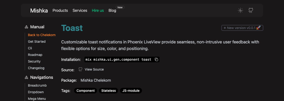Toast - Chelekom Phoenix & LiveView component